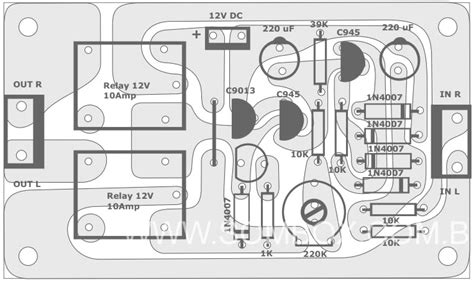 Active Speaker Protector Circuit And PCB Layout Schematic Design Electronic Schematic Diagram