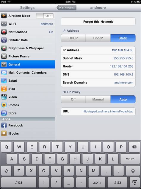 Proxy Setup For Apple IPad