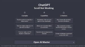 ChatGPT Scroll Not Working How To Fix It Open AI Master