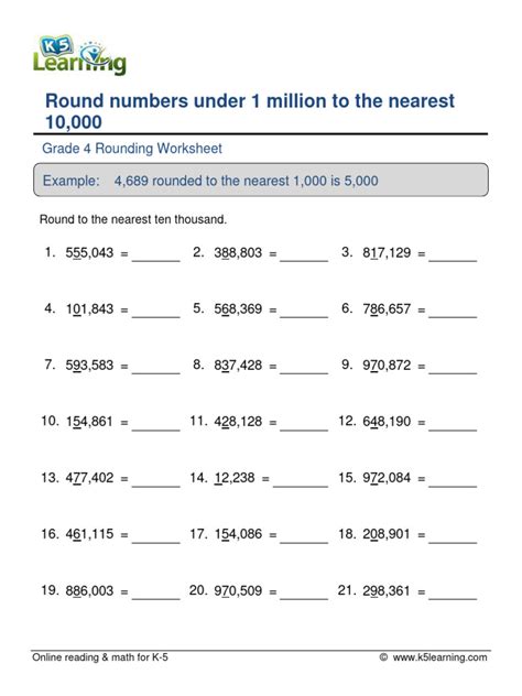 Grade 4 Round Nearest 10000 B Pdf
