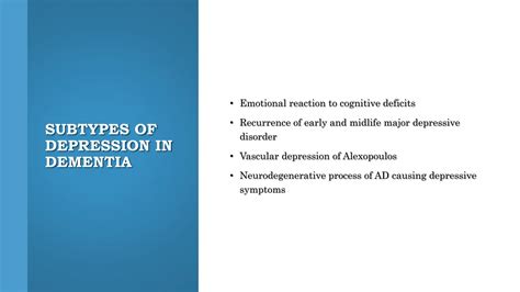 Classification Of Dementiapptx Brain And Nervous System Disorders Diseases And Conditions