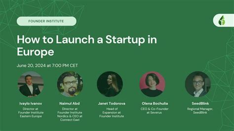 Seedblink On Linkedin How To Launch A Startup In Europe