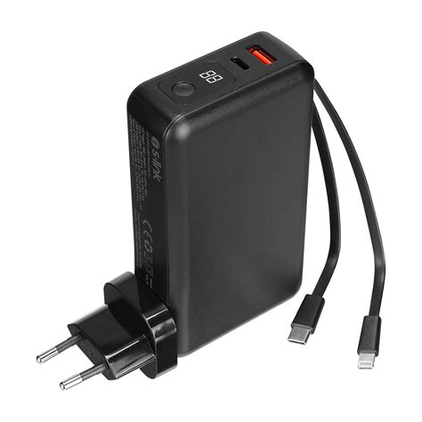 S-link G225 20000mAh Lightning+Type-C Kablolu Powerbank Siyah PD22.5W ...