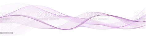 보라색 파도 소용돌이 동적 Undulate 모션 부드러운 흐르는 파도 공기 바람 투명 베일 웹 배너를 위한 현대적인 트렌디한 디자인 흰색 배경의 분리된 곡선 선 벡터