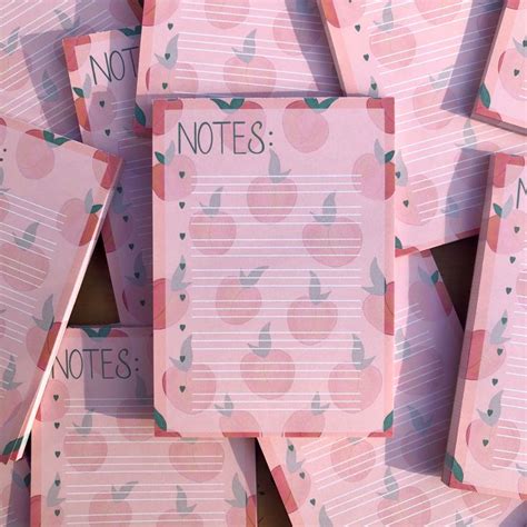 Cute Peach Notepad Шаблоны Косметика Техника