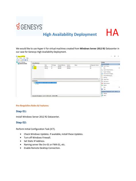 High Availability Deployment Pdf Computing Platforms Operating