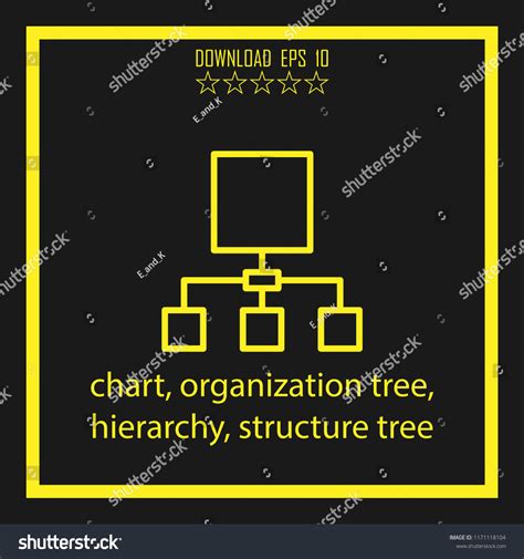 Chart Hierarchy Stucture Tree Vector Icon Stock Vector Royalty Free