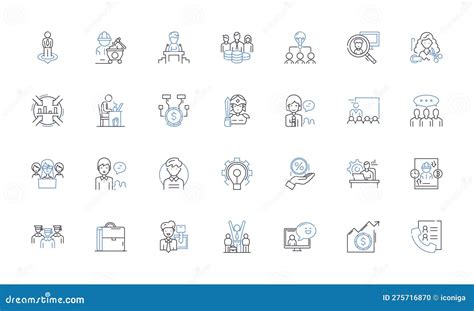 Cohorts Line Icons Collection Group Team Gang Batch Assembly Squad Tribe Vector And