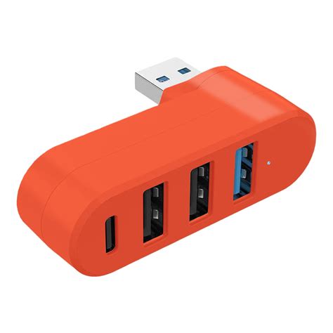 Jkung 4 Port Usb 3 0 Hub 5gbps Transfer Speed Universal Plug And Play 180 Degree Degree