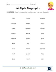 Diagraphs Worksheets Phonics Resources Worksheets Com