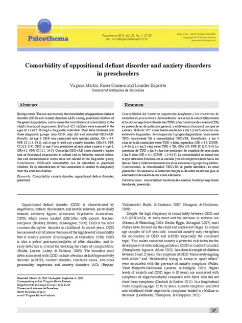 Comorbilidad Tdah Y Tod Pdf Cuidado De La Salud Ciencias De La Salud