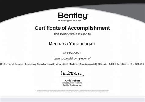 Professionaldevelopment Bentley Infrastructure Modeling Meghana Yagannagari