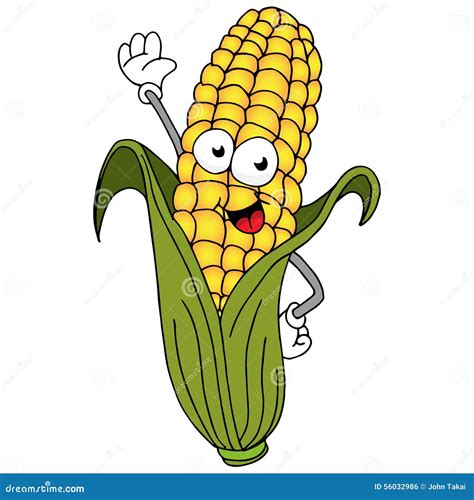 Corn On The Cob Character Stock Vector Image 56032986