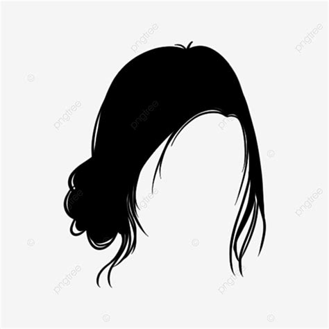 여성 머리 일러스트 크리 에이 티브 가발 가발 클립 아트 숙녀 헤어 스타일 길고 검은 머리 Png 일러스트 및 Psd 이미지 무료 다운로드 Pngtree