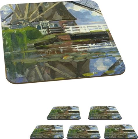 Onderzetters Voor Glazen Molen Aan Het Gein Piet Mondriaan 10x10