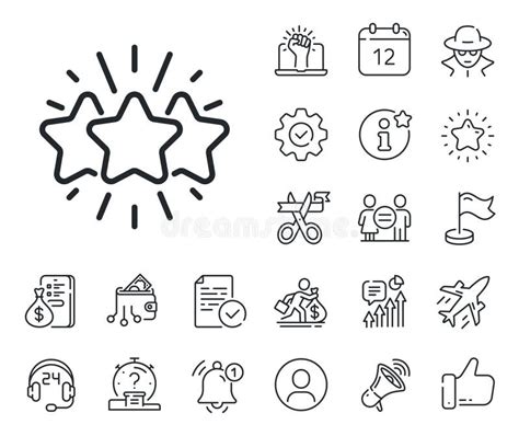 Star Line Icon Feedback Rating Sign Salaryman Gender Equality And