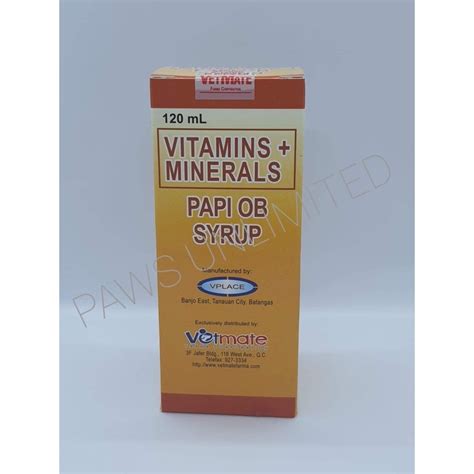 Papi Ob Syrup Vitamins Minerals 120ml Shopee Malaysia