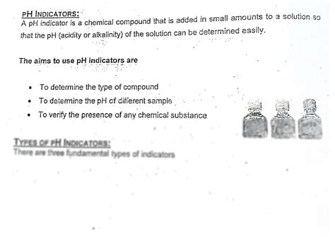 SOLUTION Ph Indicator And Its Types Studypool