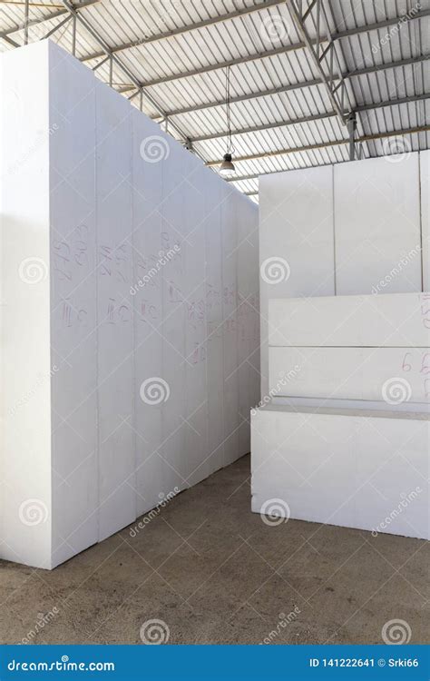 Large Blocks Of Styrofoam In A Warehouse Stock Image Image Of Insulation Estate 141222641