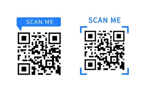 결제 모바일 앱 웹 사이트의 Qr 코드 아이콘 Qr 코드 벡터 일러스트를 스캔합니다 프리미엄 벡터