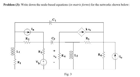 Solved Problem 3 Write Down The Node Based Equations In