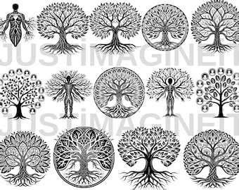 Tree Of Life SVG Bundle Tree Of Life Clipart Tree Of Life SVG Cut Files For Cricut Family Tree