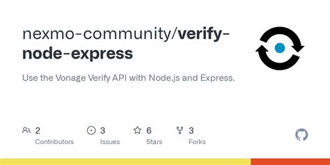 github nexmo community verify node express use the vonage verify api with node js and express