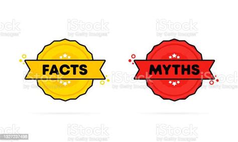 사실이나 신화 스탬프 벡터 사실 또는 신화 배지 아이콘 인증 된 배지 로고 스탬프 템플릿입니다 라벨 스티커 아이콘 벡터 Eps