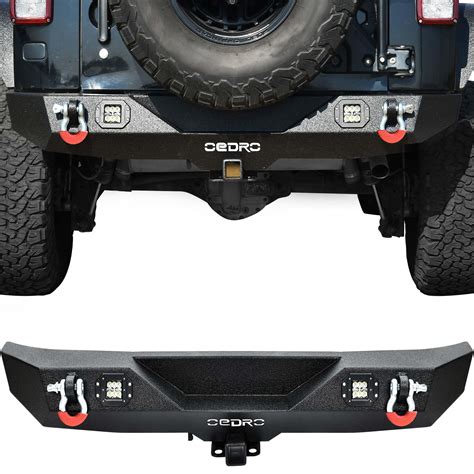 Oedro Rear Bumper Compatible For 2007 2018 Wrangler Jk