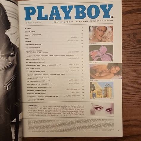 Playboy Magazine June 1993 Anna Nicole Smith Pmoy Centerfold Intact
