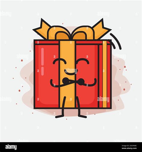 Christmas T Box Cute Vector Character Illustration Stock Vector Image And Art Alamy