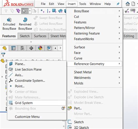 Creating Frameworks Using A Solidworks Grid System