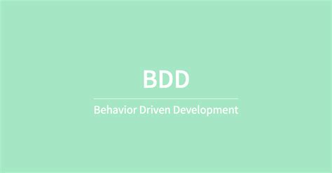 Kotlin에서의 Bdd Behavior Driven Development