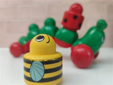 Vintage Green Duplo Primo Caterpillar Bee Ladybug