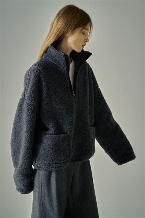 하프집업 플리스 점퍼charcoal 감도 깊은 취향 셀렉트샵 29cm