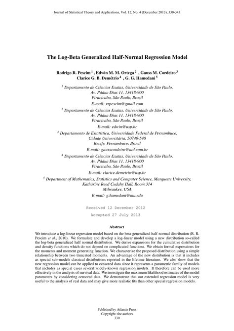 pdf the log beta generalized half normal regression model