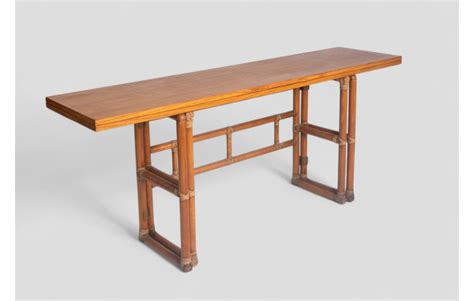 Vintage Mcguire Bamboo Table With Expandable Wooden Top 1970s For Sale At Pamono