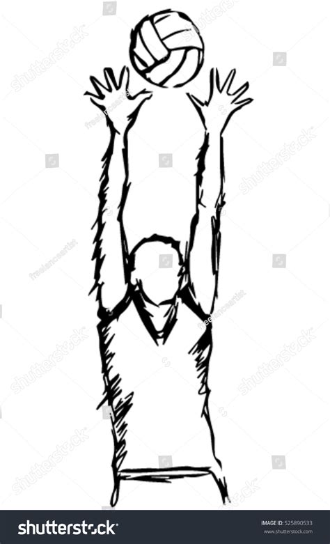 Volleyball Player Sketch At Justin Conway Blog