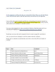 Kola Lab2LinuxCoreCommands 1 Docx Lab 2 Linux Core Commands Max
