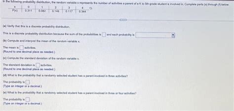 Solved A Verify That This Is A Discrete Probablity
