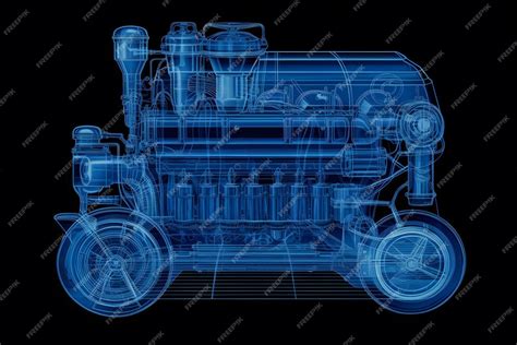 Premium Ai Image Motor Visualization Digital Neural Network Ai Generated