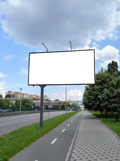 Premium Photo Bigboard On The Street With A Template Of Isolated
