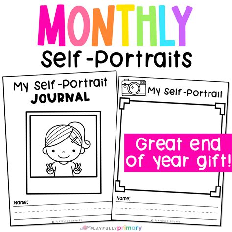 Self Portrait Printable Template Content Calendar Template