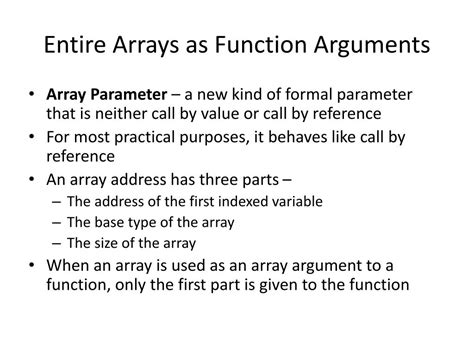 Ppt Arrays In Functions Powerpoint Presentation Free Download Id