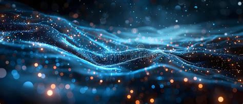 Abstract Data Flow In A Digital Space Concept Digital Transformation Data Analysis Technology