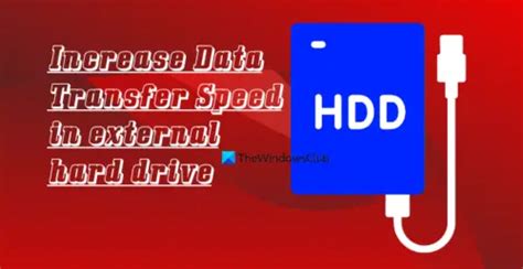 Increase Data Transfer Speed In External Hard Drive It Works