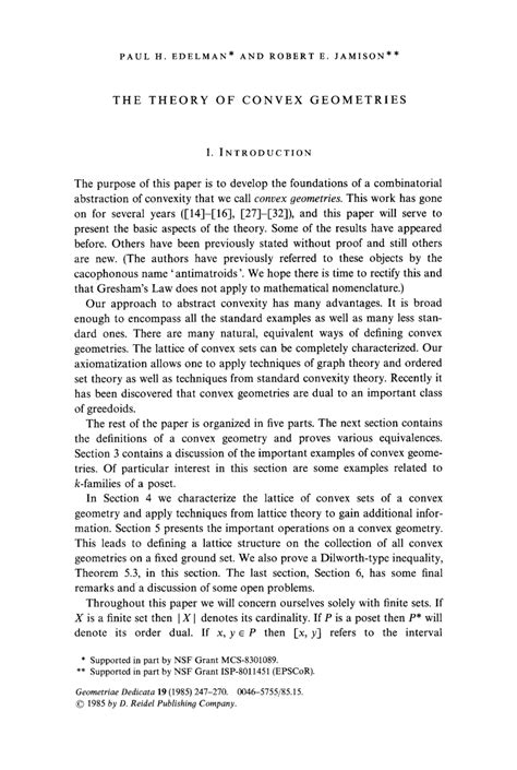 PDF The Theory Of Convex Geometries