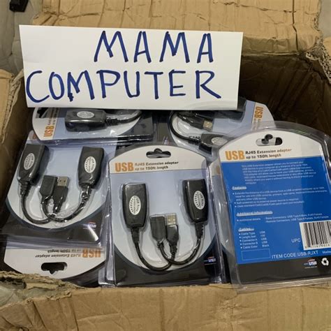 Jual Usb Extender LAN 150 Feets 45meter By UTP Cable RJ45 Kota Surabaya Mama Computer