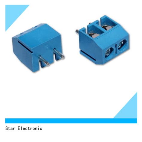 2way Pole PCB Mount Screw Terminal Block Blue China 2way Pole Terminal Block Blue And 2 Way