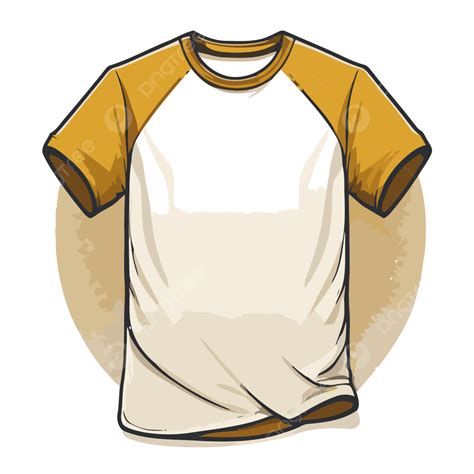 빈 티셔츠 벡터 스티커 클립 아트 라운드 흰색 배경 만화에 노란색과 흰색 야구 셔츠 상표 클립 아트 Png 일러스트 및 벡터 에 대한 무료 다운로드 Pngtree
